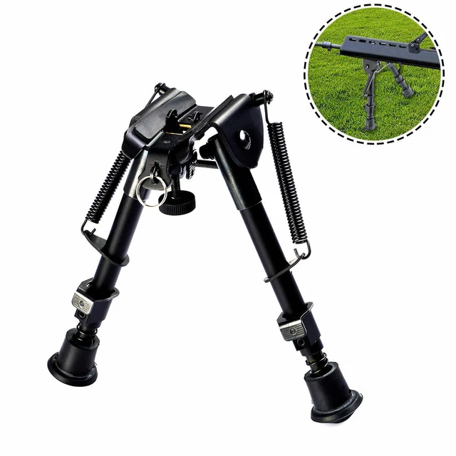 HUNTING RIFLE BIPOD Adjustable Spring Return Shooting Sling Swivel ...