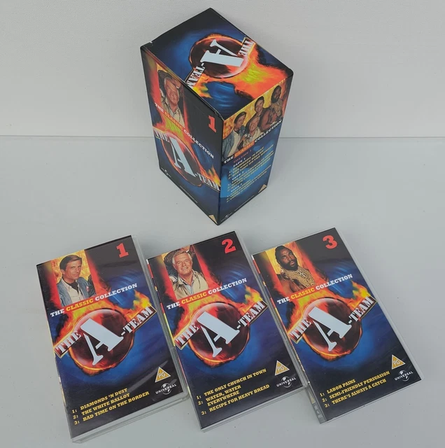 THE A-TEAM VHS Classic Collecmtion 3 Tape Box Set PAL Universal Studios ...