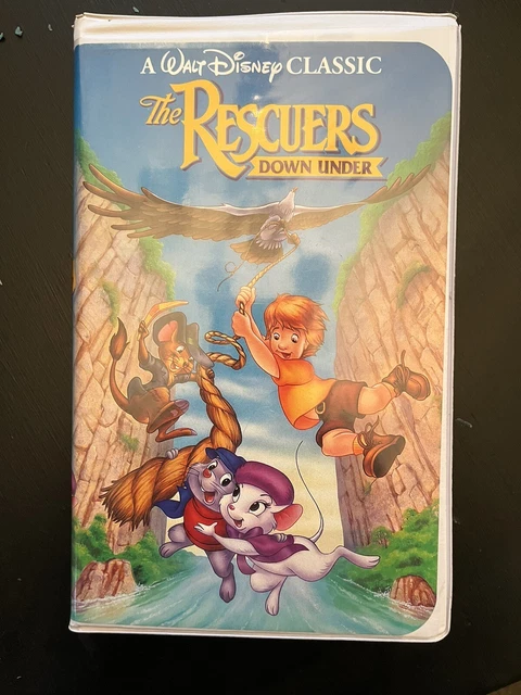 THE RESCUERS DOWN Under Walt Disney Classic VHS Tape 1991 Black Diamond ...