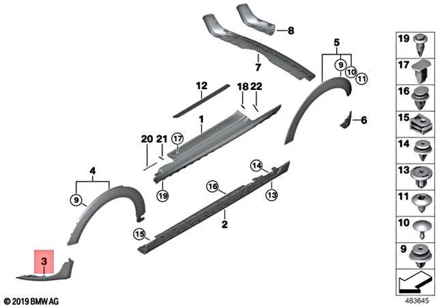 GENUINE MINI COOPER JCW One F55 F56 F57 D S SD First BLACK BAND ...