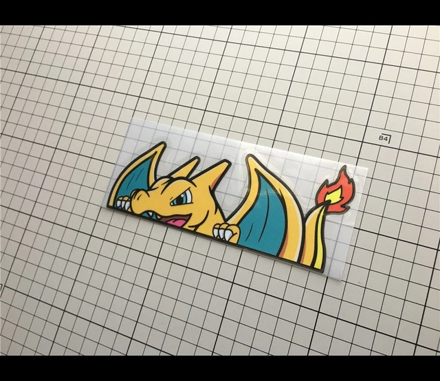 CHARIZARD POKEMON PEEKER PEEKING JDM Reflective Car Sticker #P12 $9.95 ...