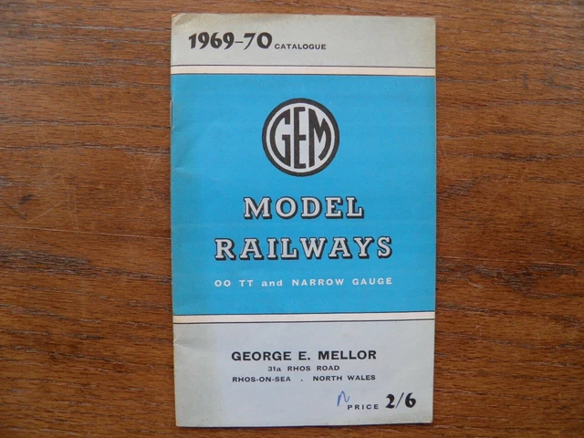 GEM MODEL RAILWAYS. George E Mellor 1969-70 catalogue. £7.99 - PicClick UK