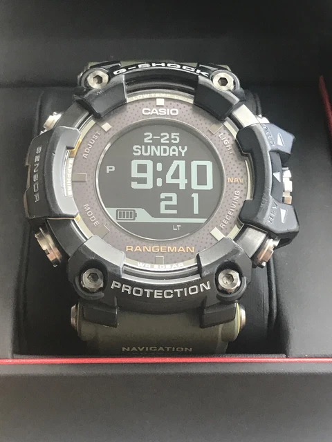 CASIO G-SHOCK RANGEMAN GPS Solar Bluetooth Green Digital GPRB1000 GPR ...
