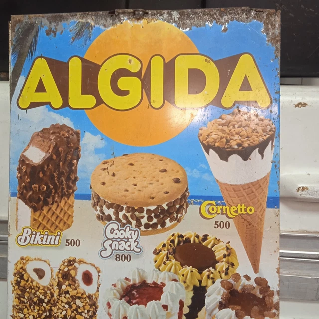 TABELLA INSEGNA GELATI Algida Anni 80 Lire EUR 29,99 - PicClick IT
