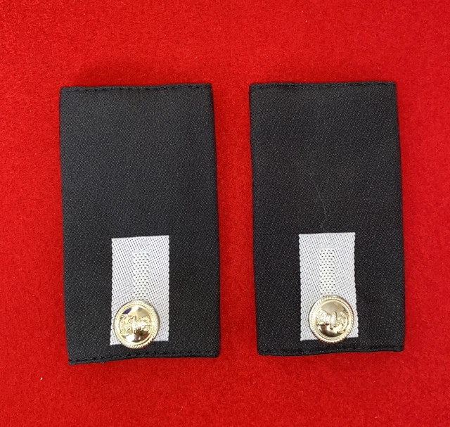 MIDSHIPMAN RANK SLIDES Epaulettes Pair Royal Navy HMS Uniform Cloth ...