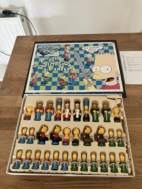 SIMPSONS 3D CHESS Set Complete Vintage Rare 1991 Retro BART Homer £19. ...