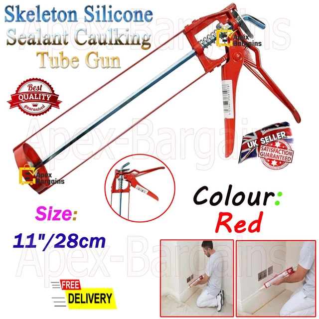 11& SKELETON SILICONE Sealant Caulking Gun Tube Adhesive Applicator ...