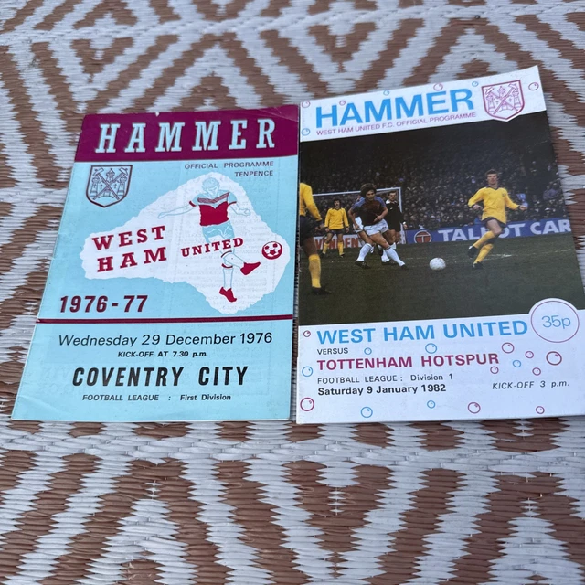 WEST HAM UNITED Home Programmes X 4 70s 80s 90s £1.13 - PicClick UK