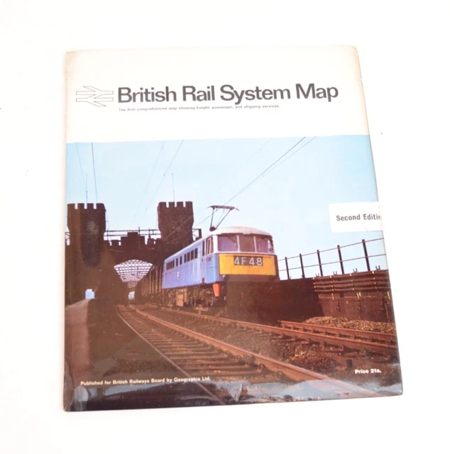 RAILWAY MAP BRB Geographia British Rail System 2nd Edition 1970s £15.00 ...