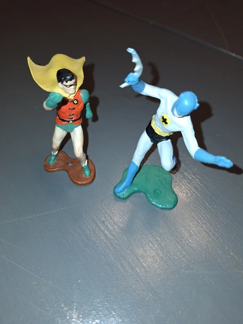 VINTAGE 3 IN. Batman and Robin Boy Wonder Figure w/ cape (1966 Ideal ...