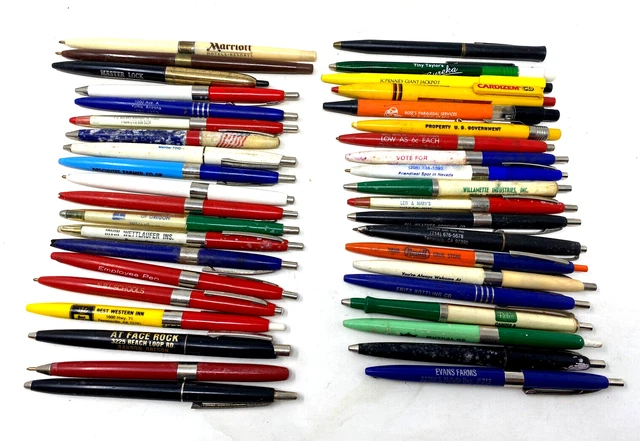 LOT OF 31 Vintage Ball Point Pens Advertisement Salesman Samples $70.00 ...