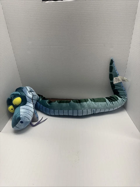 DISNEY STORE KAA Jungle Book 2 RARE 35” Posable Large Blue Python Plush ...