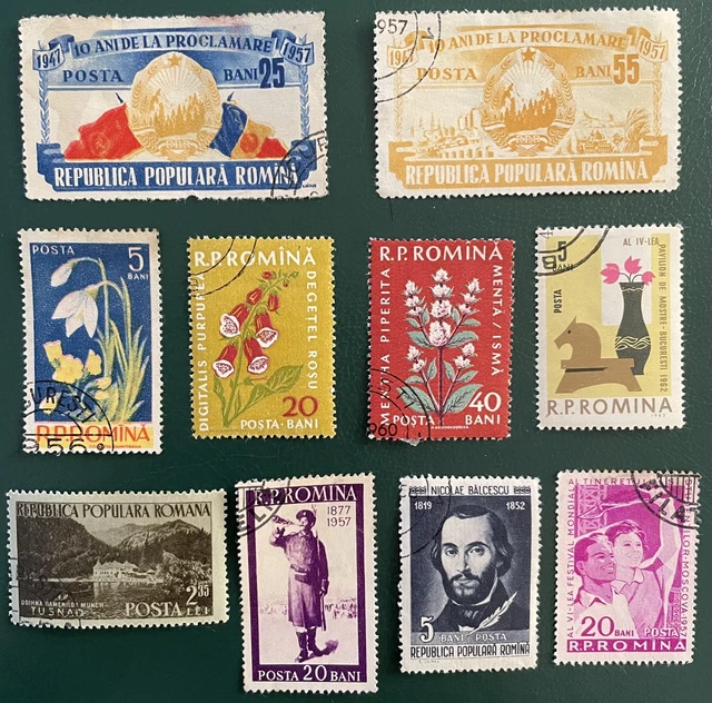 ROMANIA STAMPS 1950’S x10 Used Hinged Condition see photos £0.53 ...