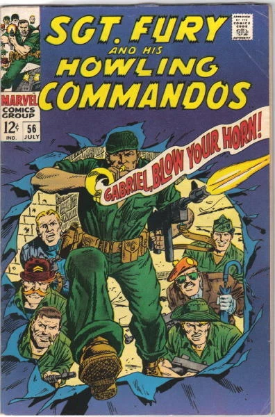 SGT. BANDE DESSINÉE Fury and His Howling Commandos #56 Marvel Comics ...