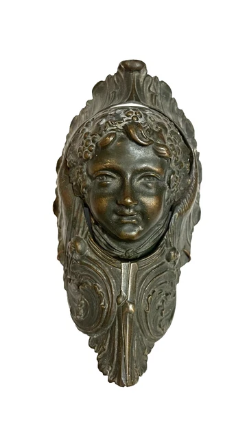 DÉGUEULOIR COIN DE Billard Napoléon III Bronze Mascaron Putti cheveux ...