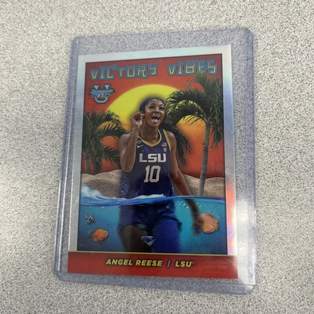 2023-24 BOWMAN BEST University Victory Vibes rifrattore Angel Reese n ...