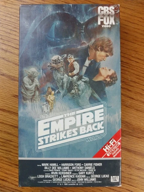 THE EMPIRE STRIKES Back ORIGINAL. RED Label VHS 1984 CBS FOX Rare ...