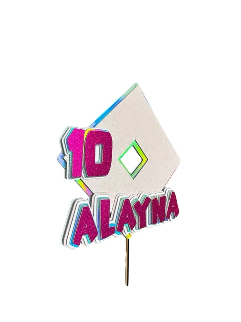 ROBLOX DRESS TO impress cake topper 3d gamer personalised Name, Age ...