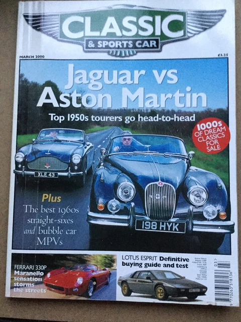 CLASSIC & SPORTSCAR Magazine- March 2000 - Jag v Aston Ferrari 330P ...