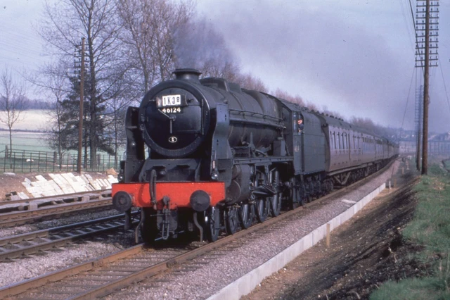 TRANSPORT RAILWAY COLOUR Rail Slide 46124 Near Norcott Hall 1962 £1.65 ...