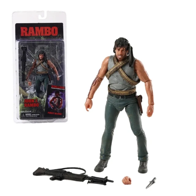 SET MODELLINI NECA RAMBO First Blood John J Rambo 7" Stallone IN ...