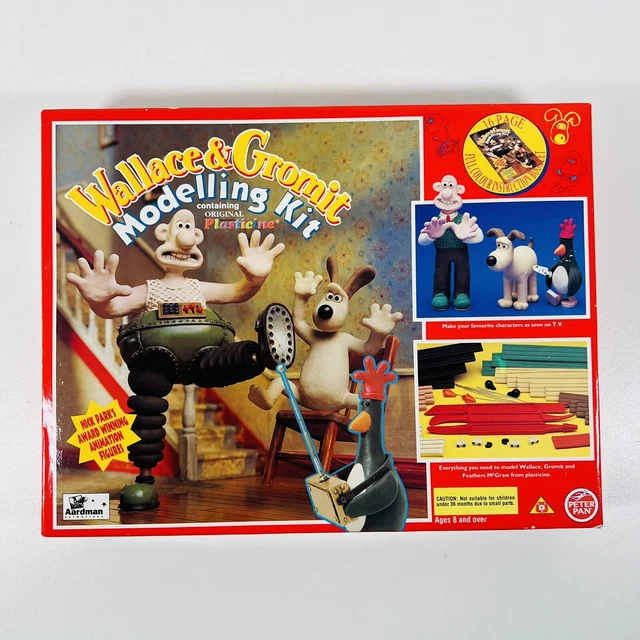 WALLACE & GROMIT Plasticine Modelling Kit 1995 Vintage Peter Pan £29.95 ...