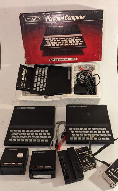 LOT OF 3 Timex/Sinclair TS1000 personal computers FOR PARTS one OEM BOX ...