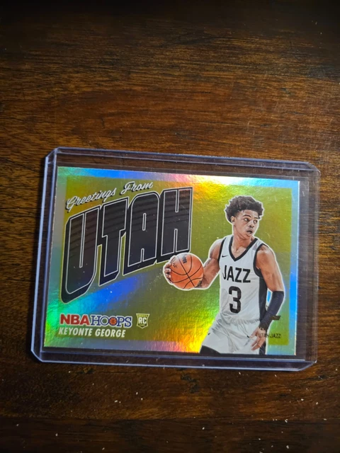 2023-24 PANINI HOOPS Rookie Greetings Keyonte George RC Foil SP #14 Utah Jazz EUR 14,58 ...
