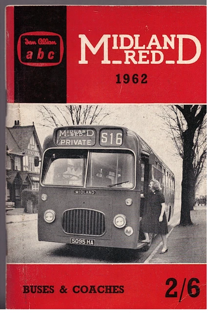 IAN ALLAN ABC - Midland Red Buses & Caoches - 1962 - Map of Bus Routes ...