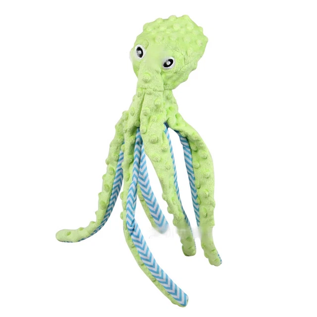 DOG SQUEAKY PLUSH Toy Cute Octopus Shape Interactive Reduce Boredom ...