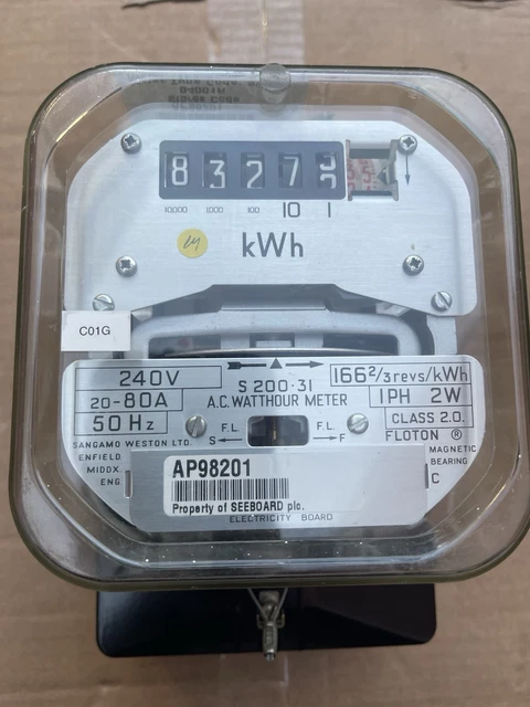 SINGLE PHASE ELECTROMETER Vintage electrometer Electricity meter £259. ...