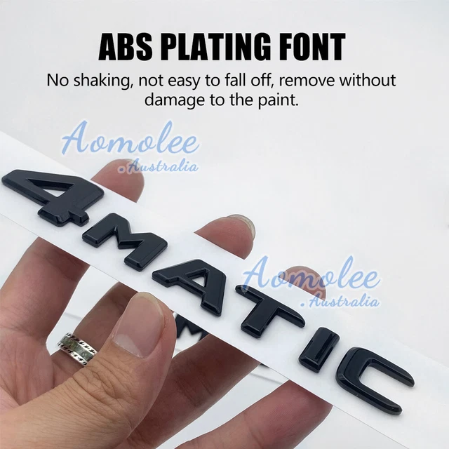 GROSS BLACK FOR Mercedes Benz 4MATIC Letters Rear Trunk Emblem Badge ...
