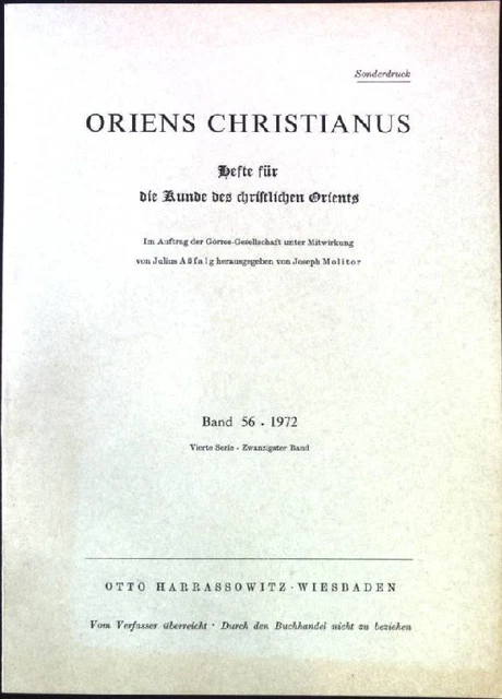 ZUM TEXTCHARAKTER DER armenischen Apokalypse (*Fortsetzung) Oriens ...