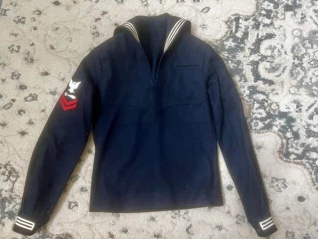 VINTAGE US NAVY Dress Blue Jumper WW2 Era Naval Clothing Factory ...
