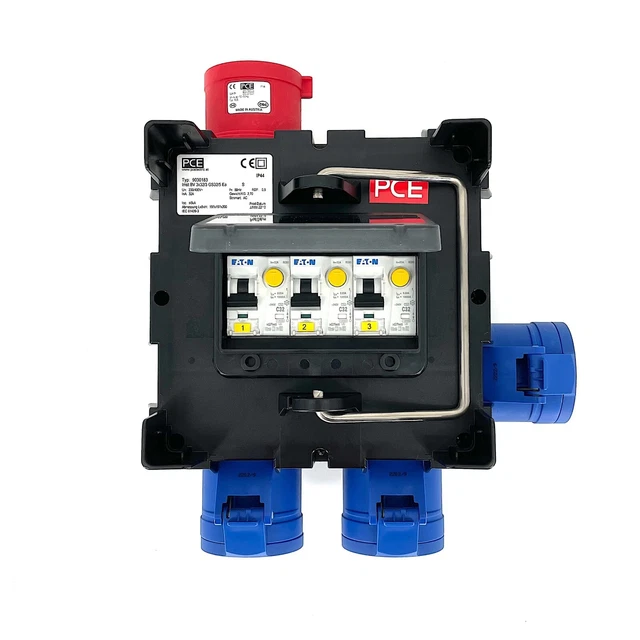 PCE IMST POWER Distribution Box 32A 415V Three Phase Distro IP44 RCBO ...