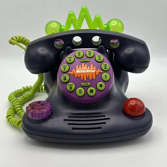 VINTAGE 1997 NICKELODEON Talk Blaster Telephone Landline Retro Lights ...