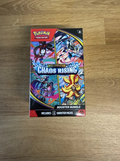 POKÉMON TCG MEGA Evolution Chaos Rising Booster Bundle 6 Packs SEALED ...
