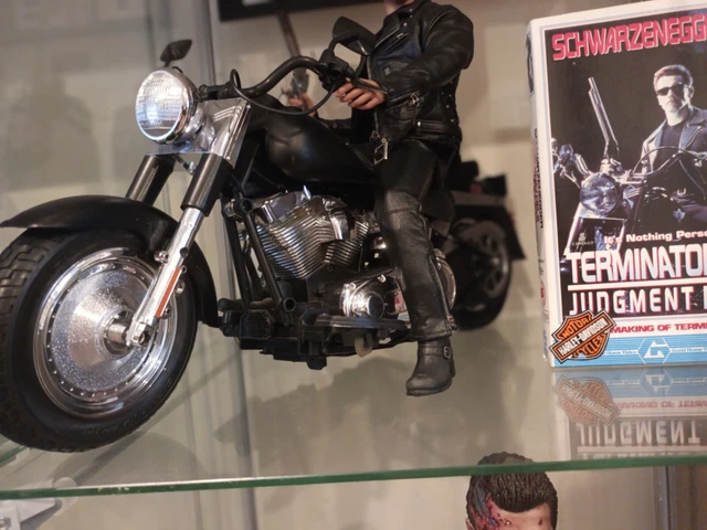 HOT TOYS TERMINATOR Harley Davidson Diecast 1/6 figure DX motorcycle ...