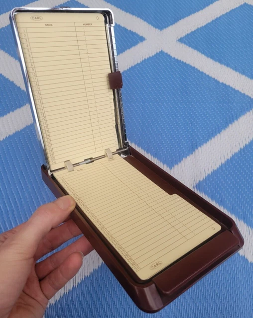 VINTAGE ' CARL Telephone List Holder No.751 ' Phone Address Rollerdex ...
