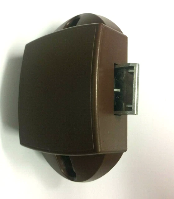 WARDROBE DOOR PUSH Button Lock Brown Plastic for Caravan Motorhome ...