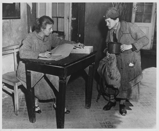 RELIEF WORK AUSTRIA An old hunchback woman who unable get employme- Old ...