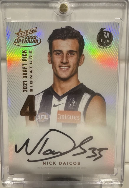 2022 AFL SELECT OPTIMUM NICK DAICOS Draft Pick Signature Copper 126/170 $1,500.00 - PicClick AU