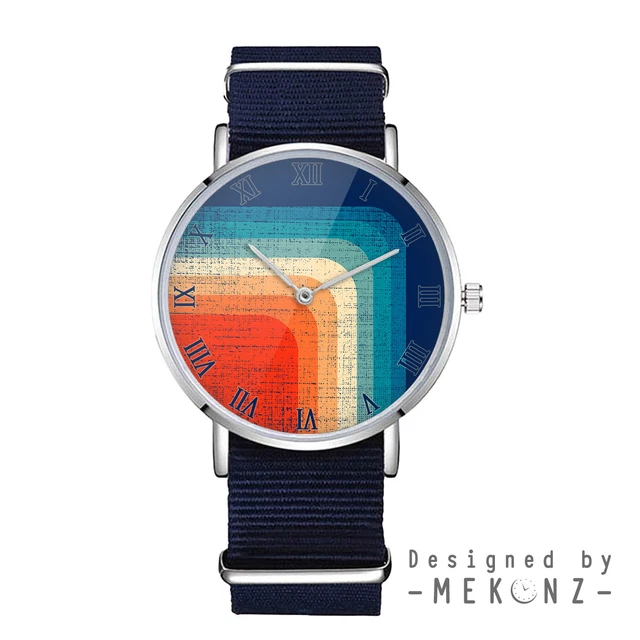 RETRO 70S COLOR Palette Watch | Vintage Colors Style Watch for Men ...