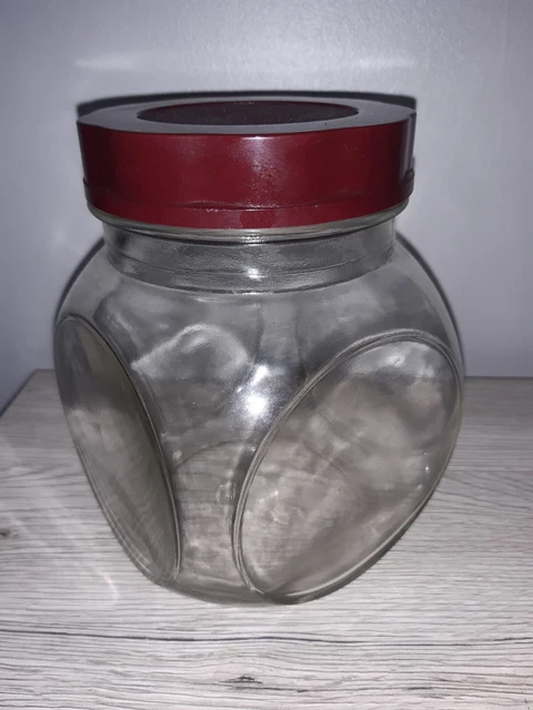 ANCIEN BOCAL À Bonbons en Verre et Couvercle en Bakélite Sisa Vintage ...