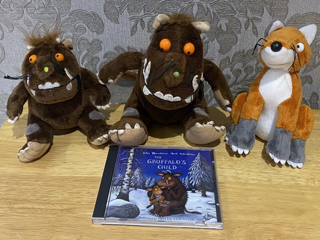 GRUFFALO SOFT TOY Bundle Gruffalo, Fox & Baby Gruffalo & Gruffalo Child ...