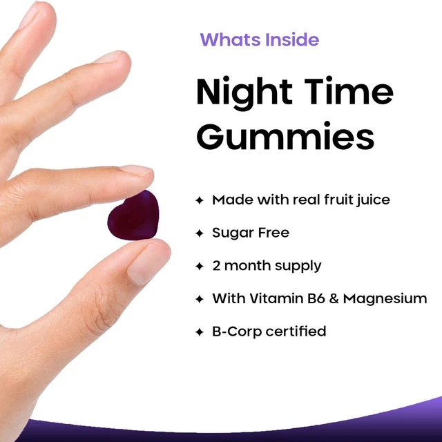 CHEWABLE NIGHT TIME Sleep Gummies - Enriched with Vitamin B6 and ...