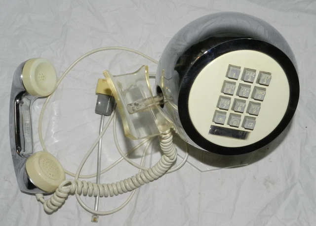 VINTAGE TELECONCEPTS MID-CENTURY Modern Space-Age Chrome + Lucite ...
