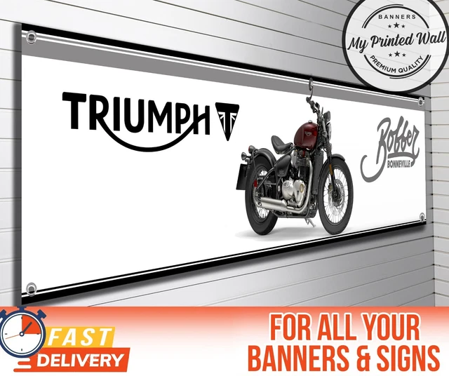 TRIUMPH BOBBER BONNEVILLE Banner for Show Display Showroom Sign Poster ...