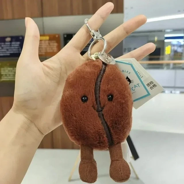 JELLYCAT COFFEE BEAN bag charm key chain plush doll Tag+ Dust Bag £20. ...