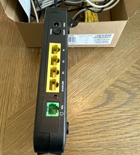 NEW FRONTIER NETGEAR DSL Modem with WiFi ADSL2+ Router Model D2200D ...